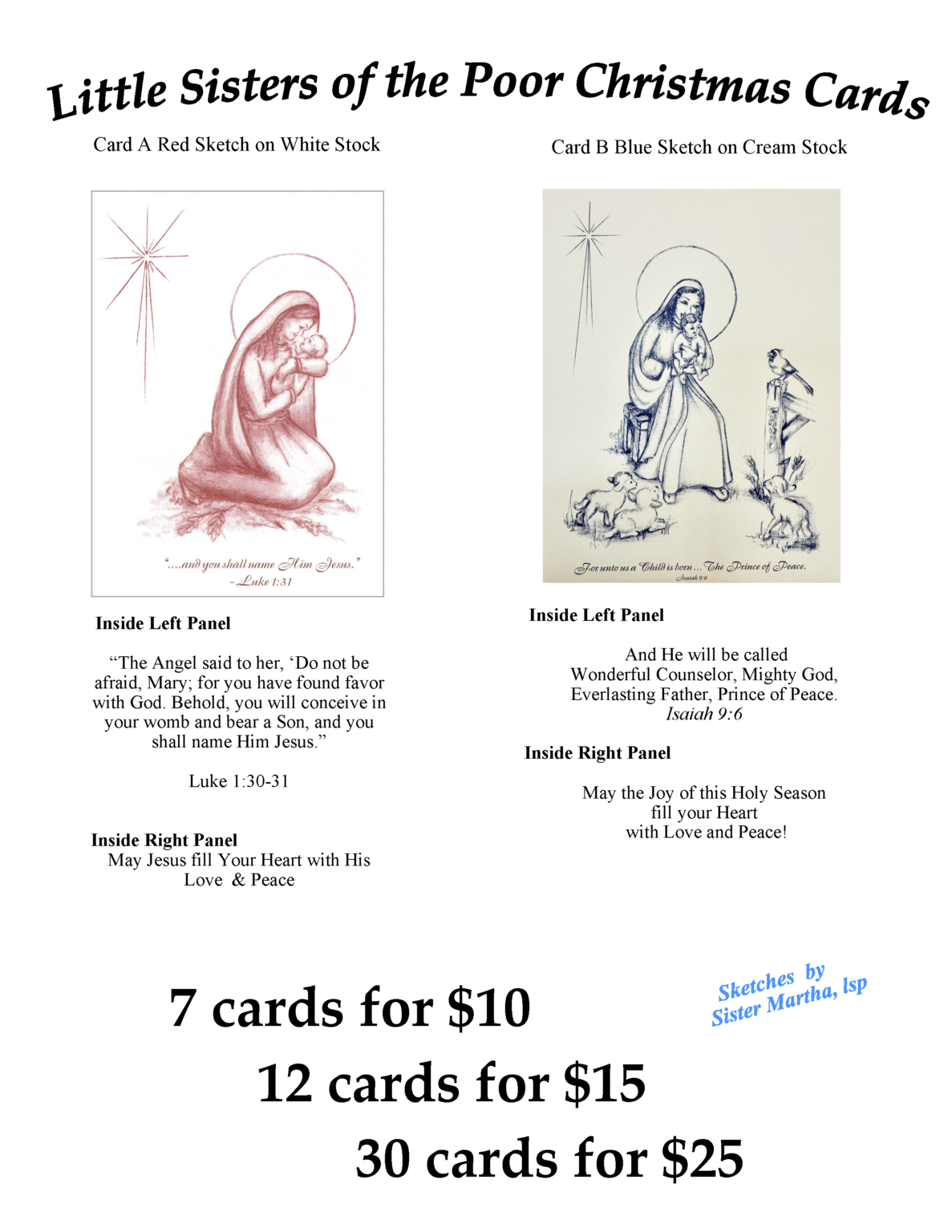 Order Christmas Cards - Little Sisters of the Poor - Pittsburgh